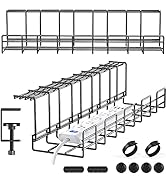 Yecaye 94in Cable Management Under Desk - 6X 15.7in Desk Cord Cable ...
