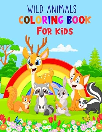 Amazon.com: Wild animals coloring book for kids: cute baby wild animals ...