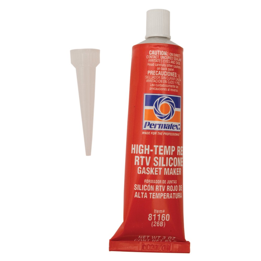 Permatex 81160 Hi-Temp Red Form-A-Gasket Silicone Sealant. 3 oz ...