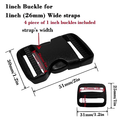 Snapklik.com : 1 Buckles For Straps Quick Side Release Plastic Buckle ...