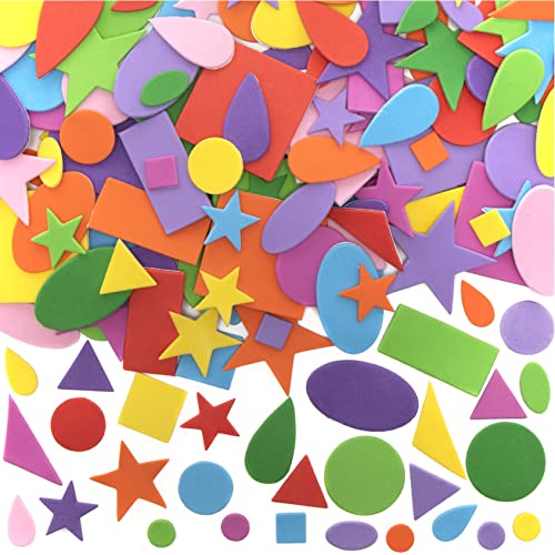 Baker Ross EK2352 Self-Adhesive Foam Shapes (Pack of 180) for Kids Arts ...