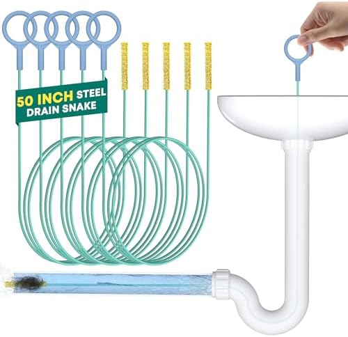 Kelly's Collection 50 Inch Drain Snake Hair Drain Clog Remover(5 Pack ...