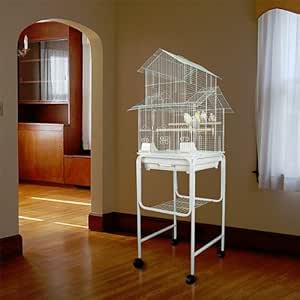 Amazon.com : Kiko Kondo Housetop Bird Cage with Stand - 16" W x 16" D x ...