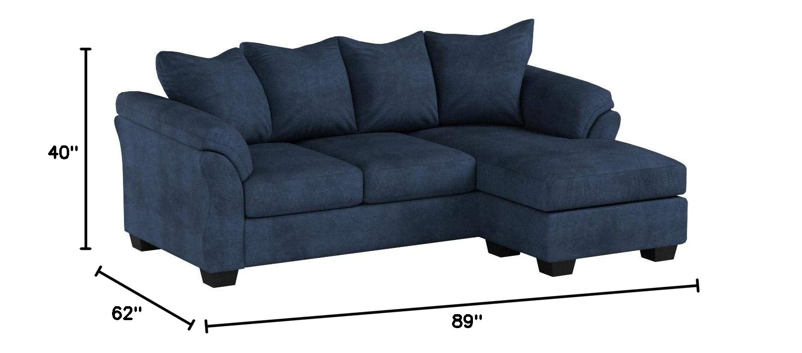 Signature Design by Ashley Darcy Casual Plush L-Shaped Reversible Sofa ...