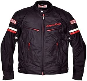 Amazon | [シンプソン] メッシュジャケット BLACK/RED LL SJ-5118 | ジャケット | 車＆バイク