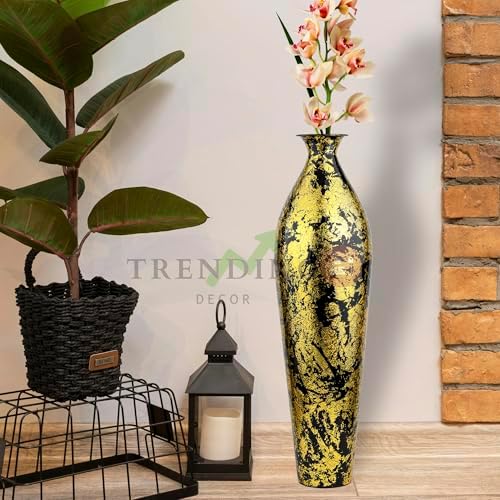 Buy TRENDING DECOR Metal Flower Vase for Home Decor Office Living Room ...