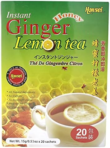 Amazon.com : Honsei Instant Ginger Honey and Ginger Lemon Tea Set, 20 ...