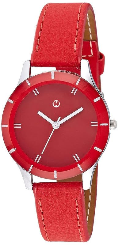 Buy RED Stainless Steel RED Dial Day & Date Analog Women's Watch WT-158 ...