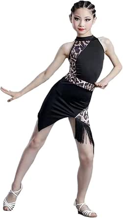 Girls Professional Latin Dancing Dress Kids Ballroom Salsa Dance Wear ...