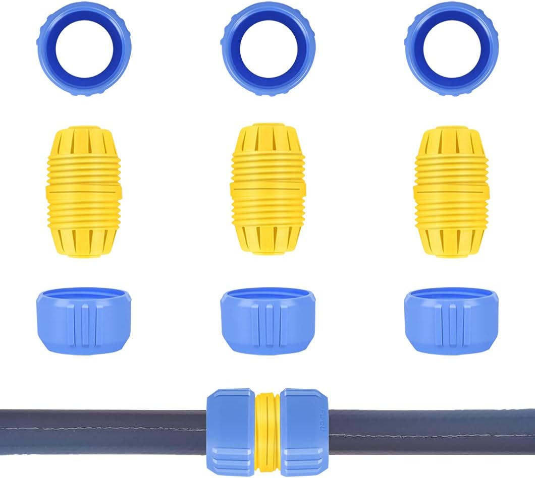 Amazon.com : (5/8" or 3/4") Easy Garden Hose Repair Kit Hose Connector ...