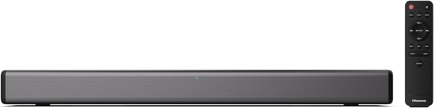 Hisense HS214 2.1ch Sound Bar with Built-in Subwoofer, 108W, All-in-one ...