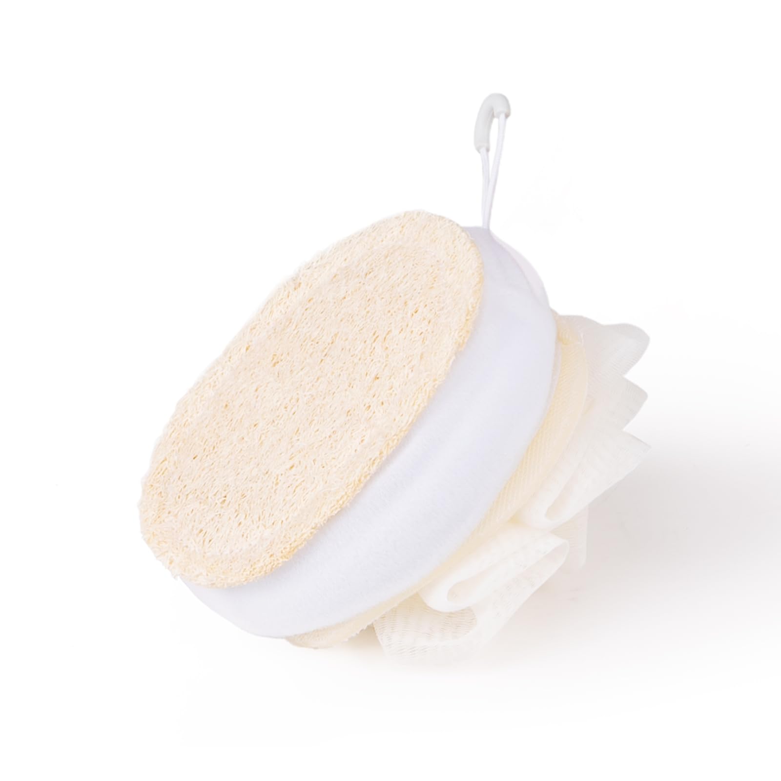 Natural Loofah Sponge Exfoliating for Shower, Dual-Sided Body Scrubber ...