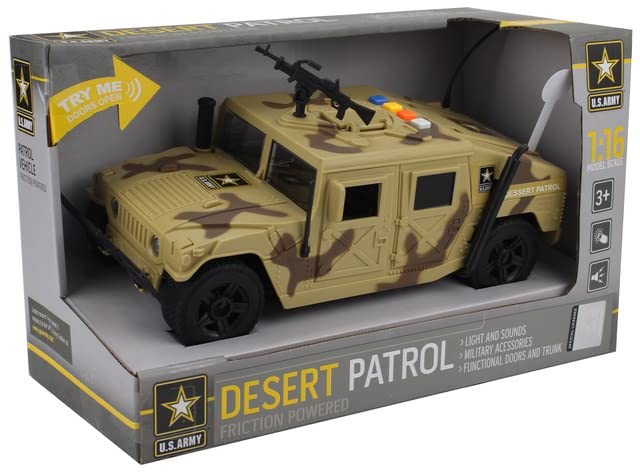 Lollipop US Army Toys Friction Powered Military Humvee Wheels, 1:16 ...