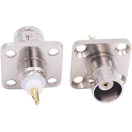 Amazon.com: QMseller BNC Chassis Panel Mount Socket Female Jack Solder ...
