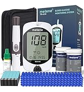 Amazon.com: Metene TD-4116 Blood Glucose Monitor Kit, 100 Glucometer ...
