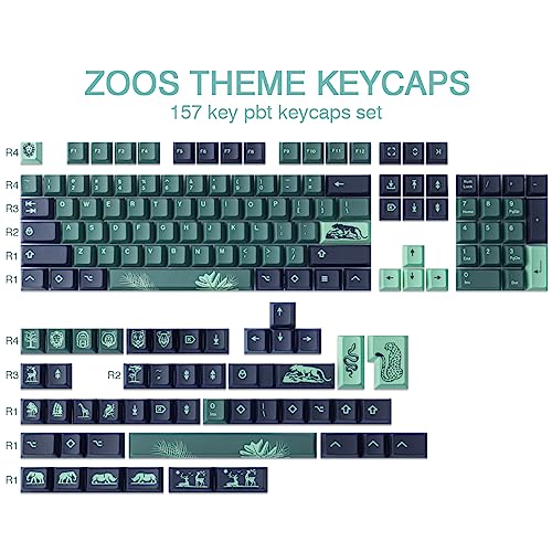 JakeTsai PBT Keycaps, 157-key Dyed Sublimation Cherry Profile Custom ...