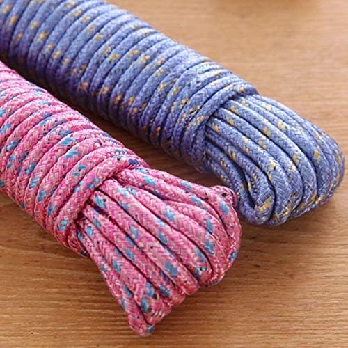 Cloth Line for Drying Clothes, Nylon Braided Cotton Rope for Outdoor ...