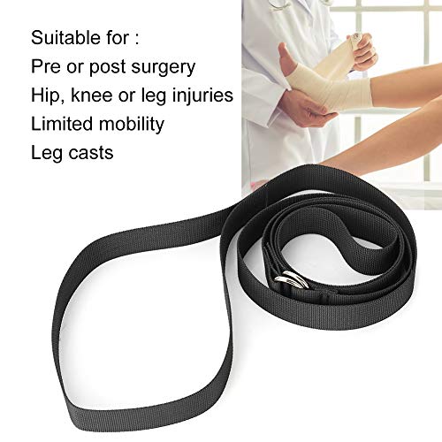 Nylon Leg Lifter Strap with Foot Strip, Foot Loop & Hand Grip for Adult ...
