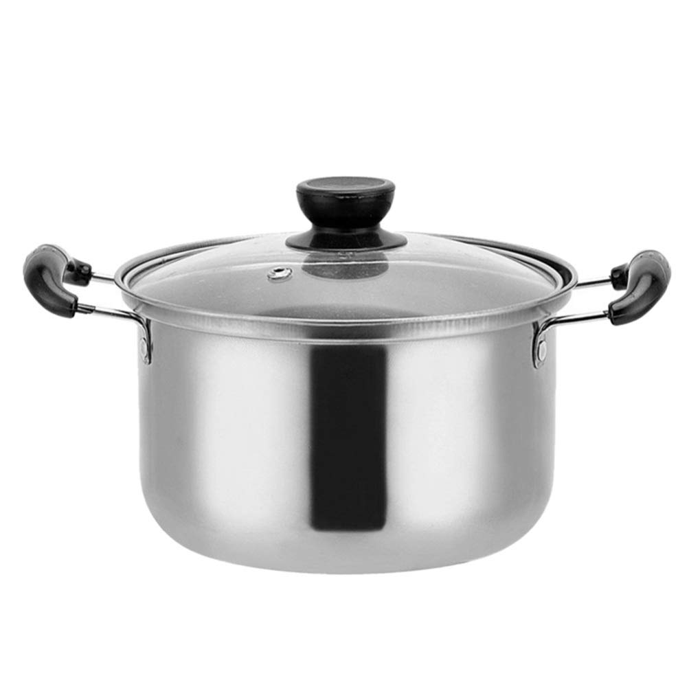 DOITOOL Stainless Steel Stock Pot with Glass Lid Steel Soup Pot Cooking ...