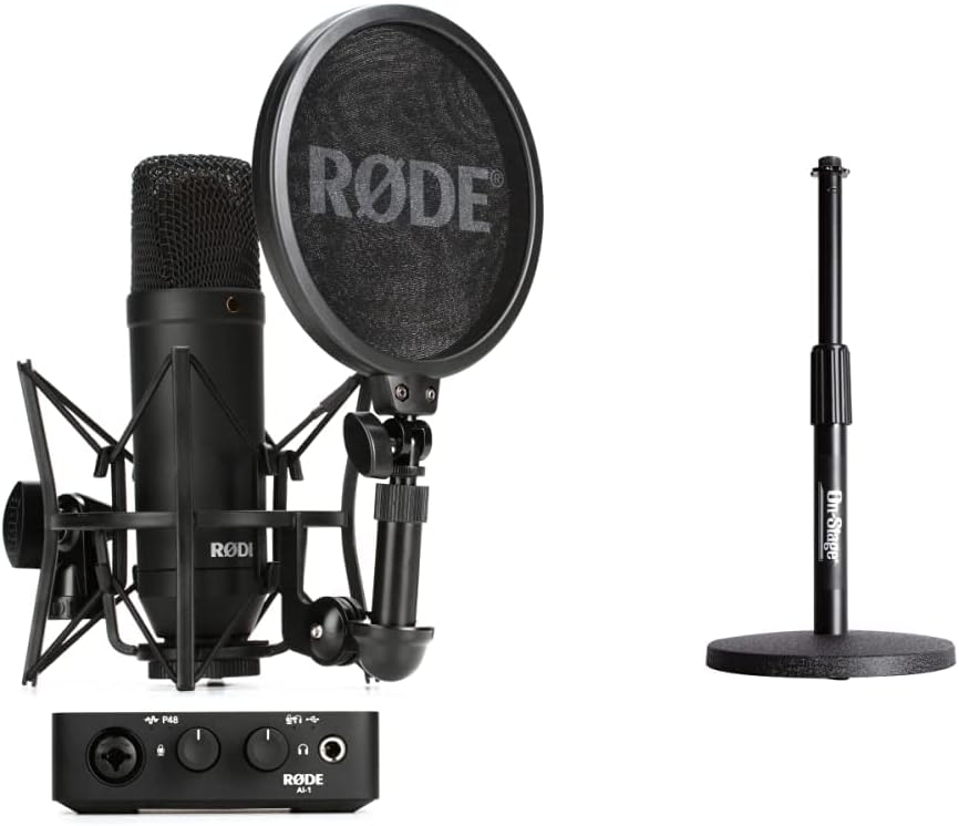 Amazon.com: Rode Complete Studio Kit with The NT1 and Ai-1 & On-Stage ...