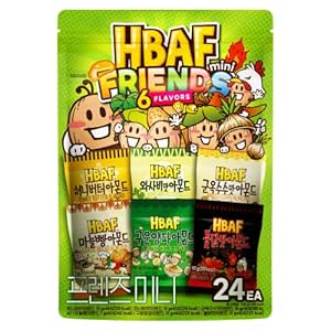 Amazon.com : [Official Gilim HBAF] Korean Honey Butter Variety 24 Pack Seasoned Almonds Nut ...