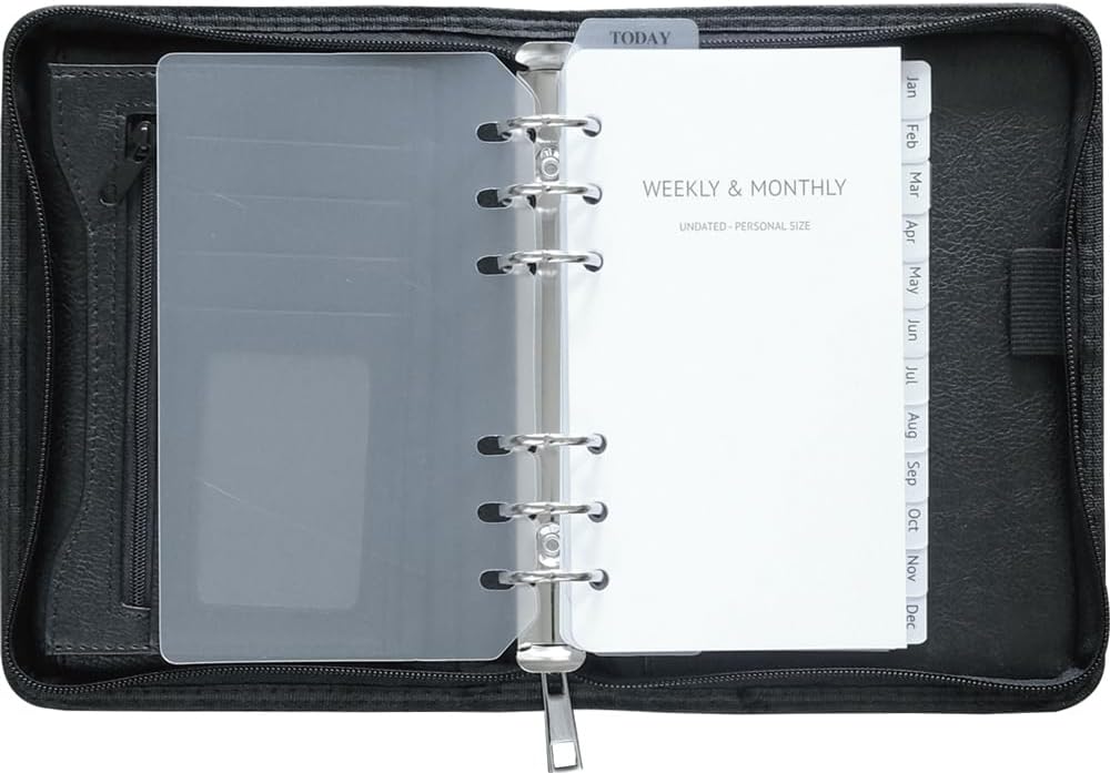 Amazon.com : SynLiZy A5 PU Leather Personal Organizer Undated Planner 7 ...