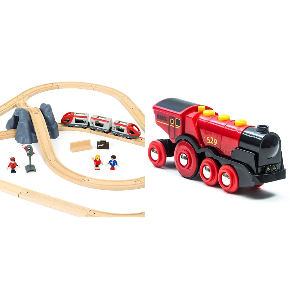 Buy BRIO World - 33773 Railway Starter Set | 26 Piece Toy Train with ...