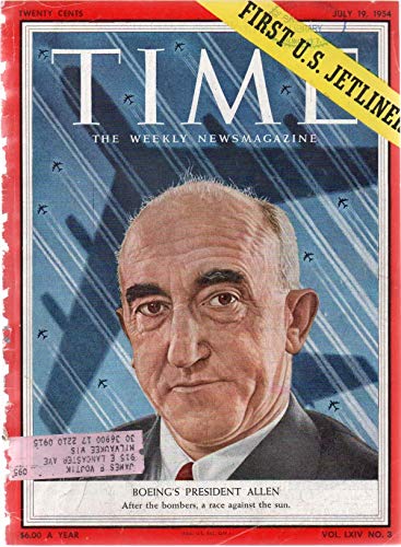 Time Magazine, vol. LXIV (64), no. 3 (July 19, 1954) (cover: William ...