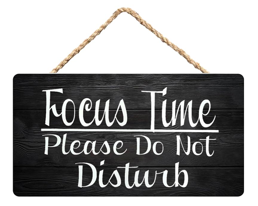 Amazon.com : Funny Focus Time Please Do Not Disturb Wood Sign Rustic ...