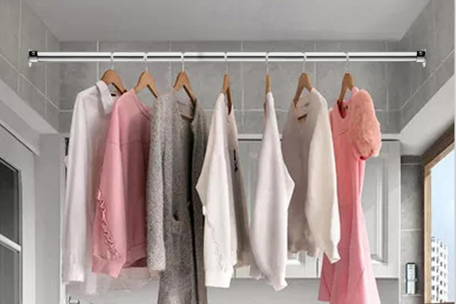 Stainless Steel Extendable Wardrobe Rod and Rail, 56-100 cm – BigaMart