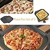 Amazon.com: QTLCOHD 3 Pack Nonstick Square Pizza Pans 14 Inch Pizza Pan ...
