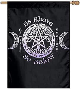 Amazon.com : Wiccan Pagan Witch Garden Flag Banner for House Yard ...