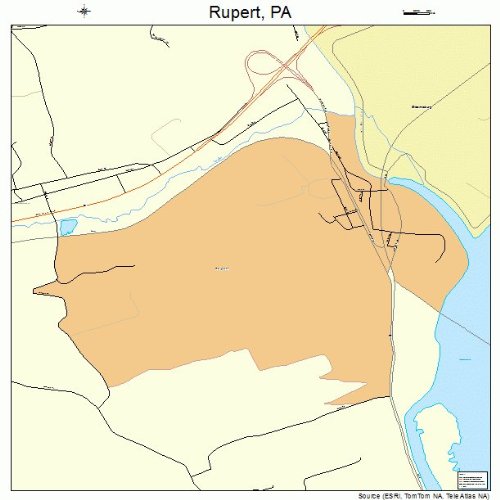 Amazon.com : Large Street & Road Map of Rupert, Pennsylvania PA ...