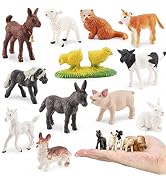 Amazon.com: Mini Safari Animal Figures Toy - 12PCS Plastic Tiny Forest ...