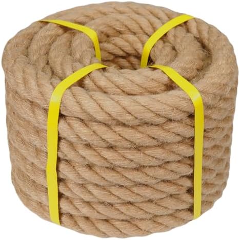 Amazon.com: Thick Hemp Rope - 1 Inch x 50 Feet - Twisted Manila Rope ...