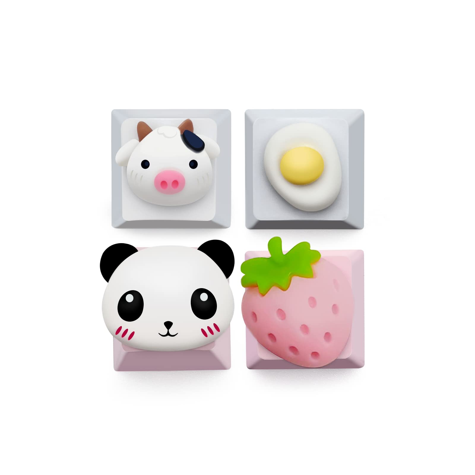 Snapklik.com : Custom 3D Model Keycap Set, Cute Animal OEM R4 Profile ...