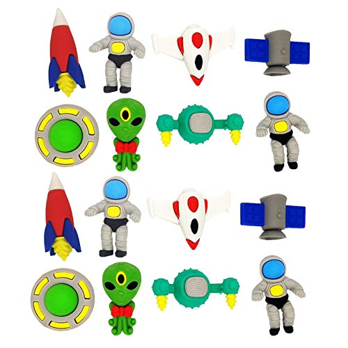Snapklik.com : Outer Space Theme Erasers, 16pcs 3D Outer Space Themed ...