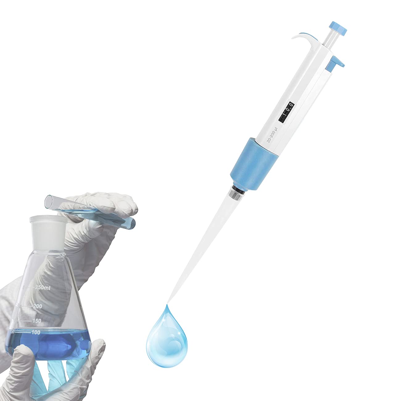 Buy Laboratory Micropipette, Micropipette Single Channel Pipettor, with ...