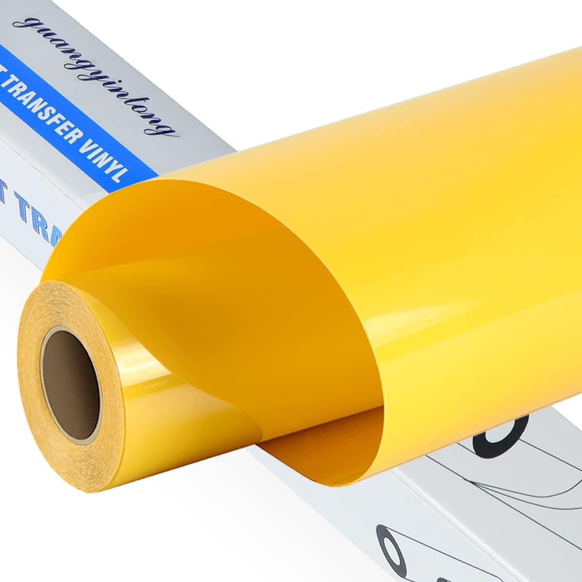 Amazon.com: guangyintong Heat Transfer Vinyl Yellow HTV Rolls, 12" x ...