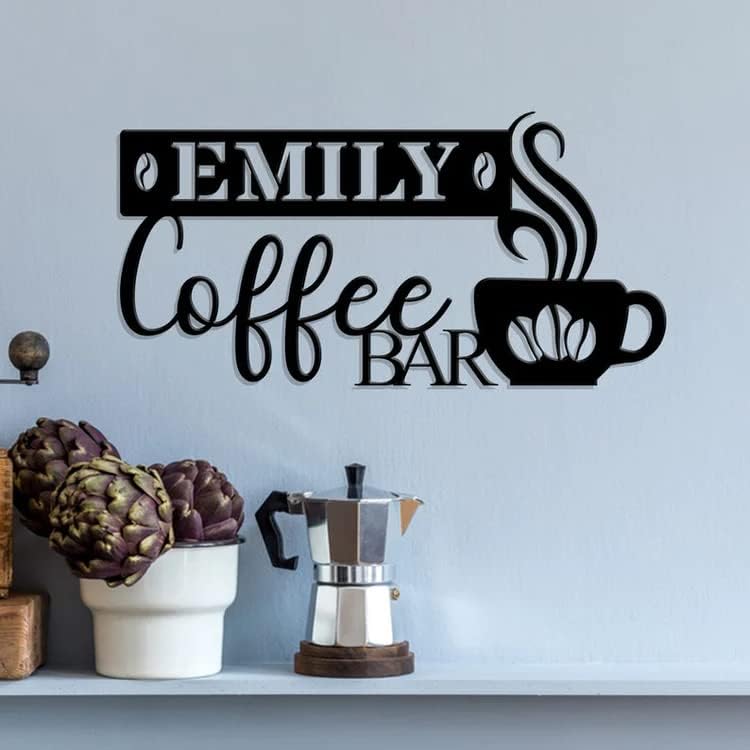 Amazon.com: Custom Coffee Bar Sign - Personalized Coffee Bar Sign Wall ...