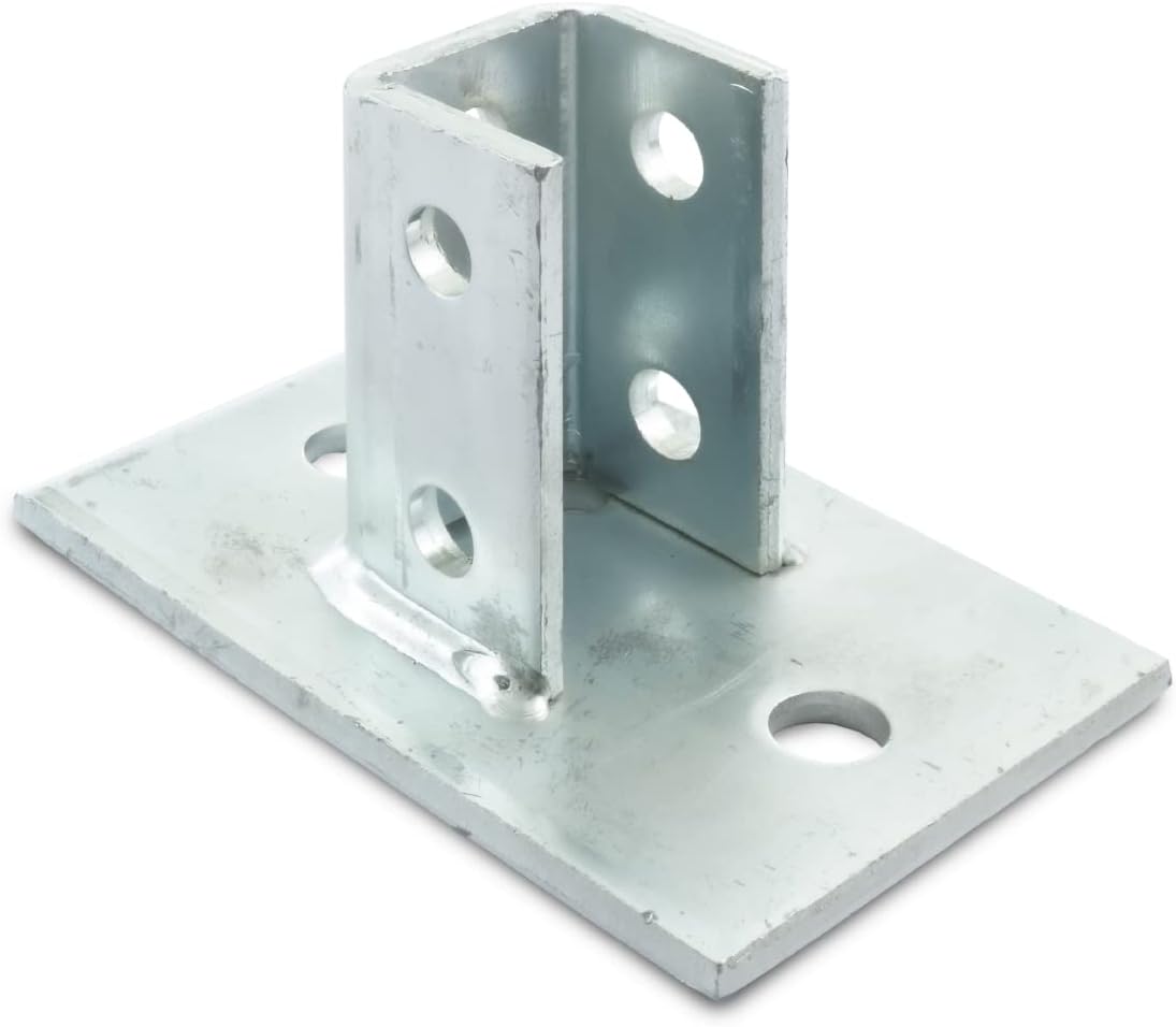 Unistrut P2942-EG Post Base Single Channel, 2 Hole, Standard, 3-1/2 ...