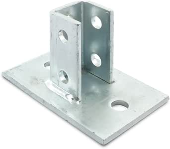 Unistrut P2942-EG Post Base Single Channel, 2 Hole, Standard, 3-1/2 ...