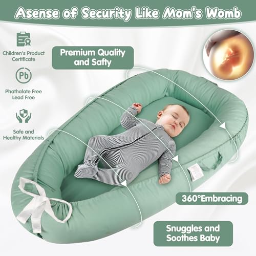 Doc A Tot Breathable Portable Soft Baby Lounger for Newborn 0-24 Months ...