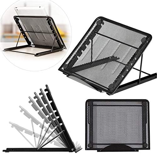 kleverkitchen Metal Mesh Ventilated Adjustable Laptop Stands Computer ...