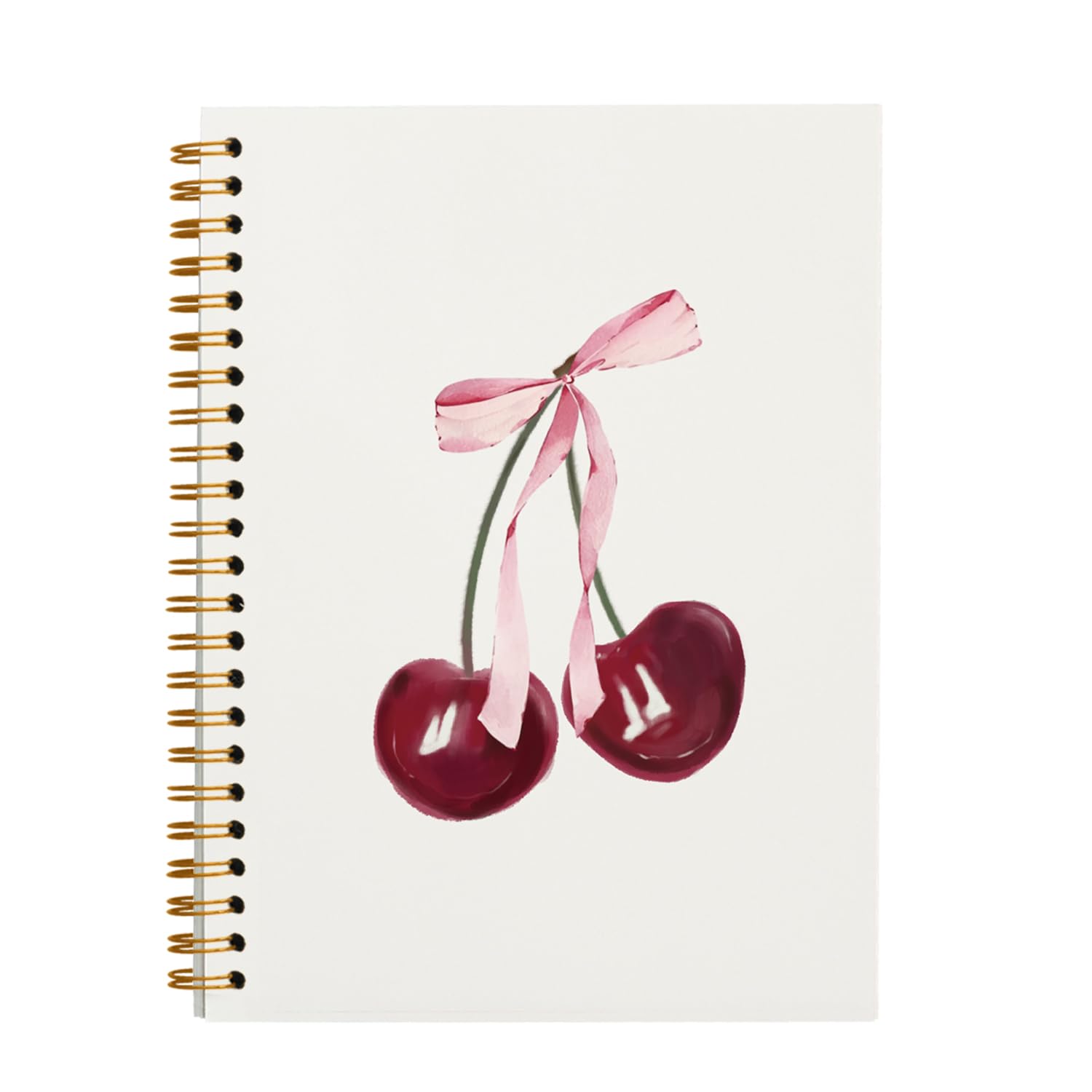 Amazon.com : OXW Coquette Preppy Pink Bow Cherry Notebook Journal ...