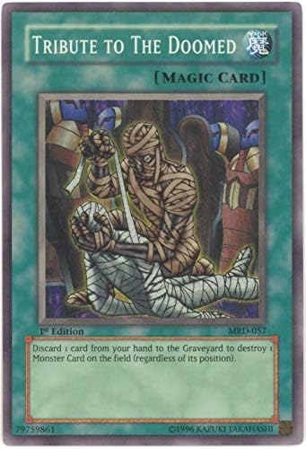 Amazon.com: Yu-Gi-Oh! - Tribute to The Doomed (MRD-057) - Metal Raiders - 1st Edition - Super ...