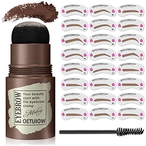 Amazon.com : Eyebrow Stamp and Eyebrow Stencil Kit, Eye Brow Stencil ...