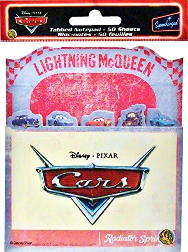 Amazon.com: Disney / Pixar CARS Movie Accessory Tabbed Notepad [Toy ...