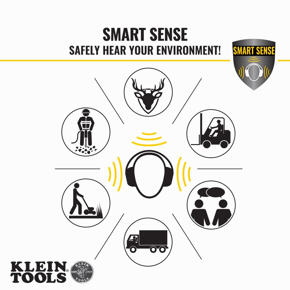 Klein Tools AESEB1S Smart Sense True Wireless Safety Earbuds with ...