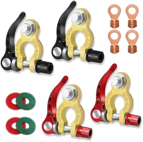 Amazon.com: Battery Terminal Connectors 1 Pair, Battery Terminals Brass ...